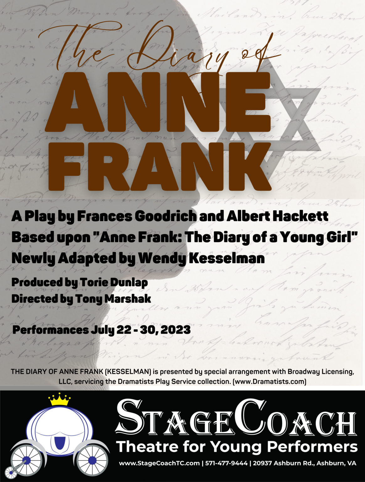 The Diary of Anne Frank - StageCoach Theatre Company